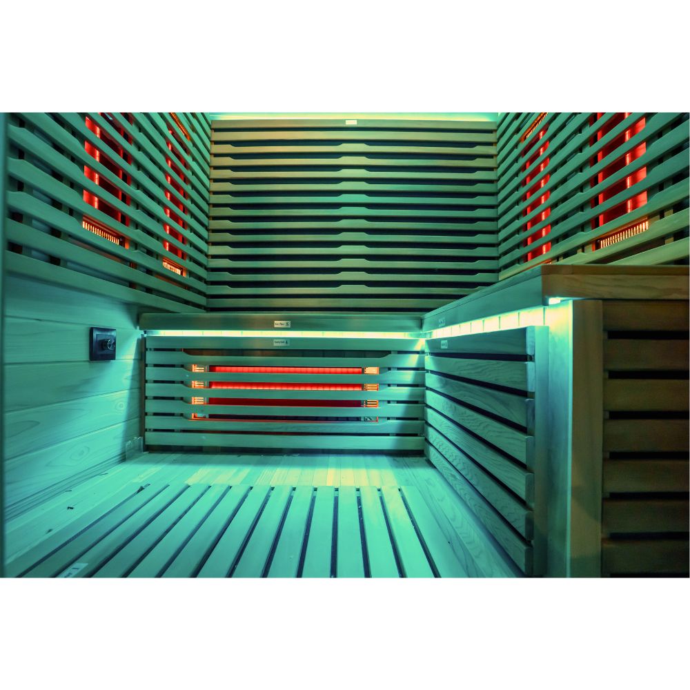 3 Person White Outdoor Infrared Sauna Bella Deluxe