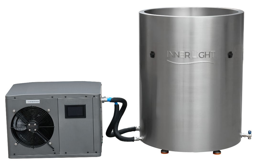 Round Stainless Steel Ice Bath with Chiller - Innerlight